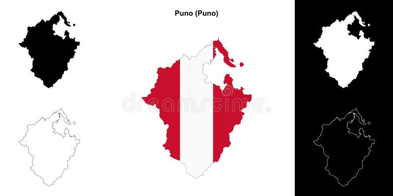 Mapa de esquema de Puno ilustración del vector. Ilustración de icono ...