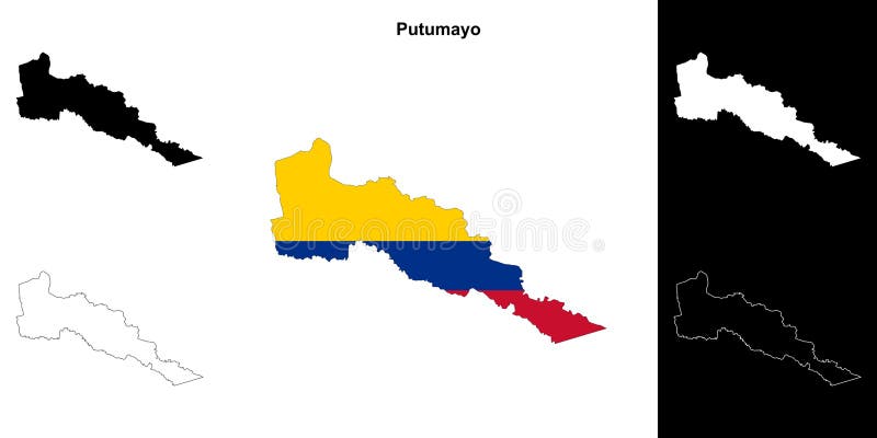 Mapa De Esquema De Putumayo Ilustración del Vector - Ilustración de ...