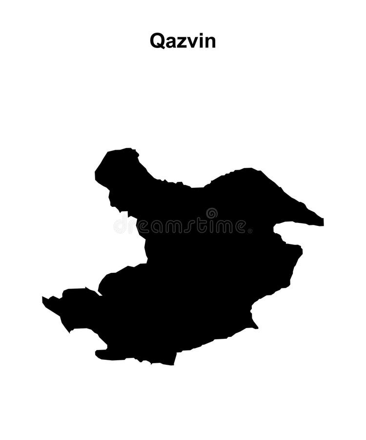 Mapa de esquema de Qazvin stock de ilustración. Ilustración de modelo ...