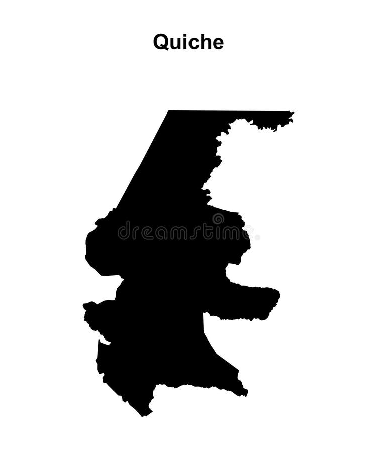 Mapa de esquema Quiche ilustración del vector. Ilustración de silueta ...