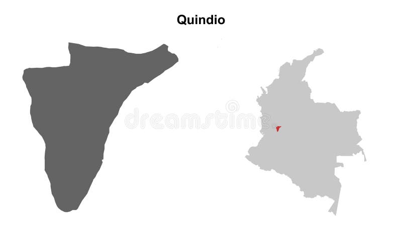 Mapa de esquema de Quindio ilustración del vector. Ilustración de ...