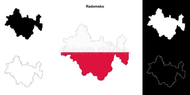 Mapa De Esquema De Radomsko Ilustración del Vector - Ilustración de ...