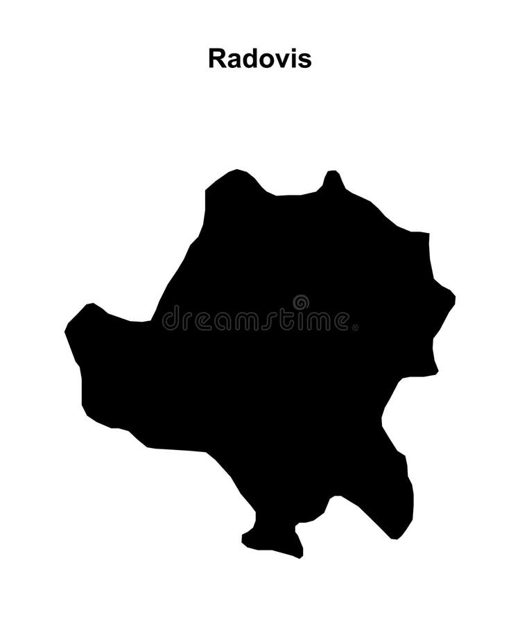 Mapa de esquema de Radovis ilustración del vector. Ilustración de ...