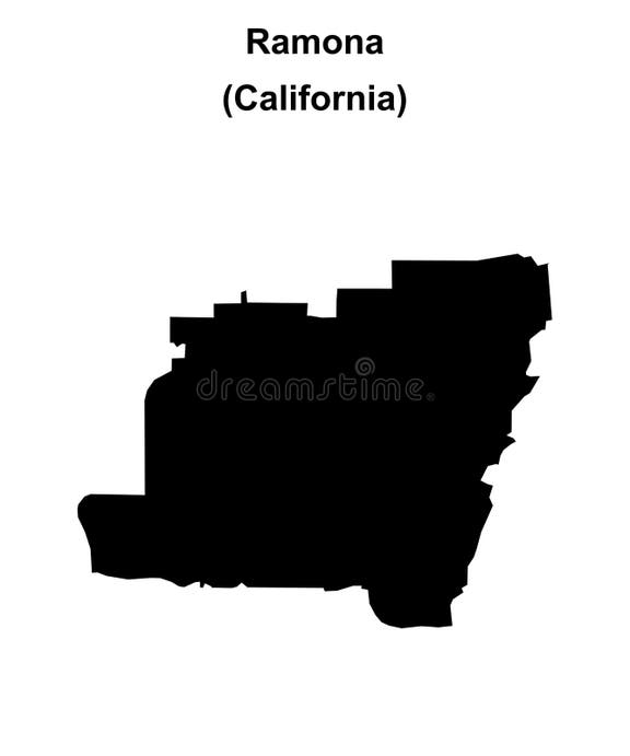 Mapa de esquema de ramona ilustración del vector. Ilustración de forma ...