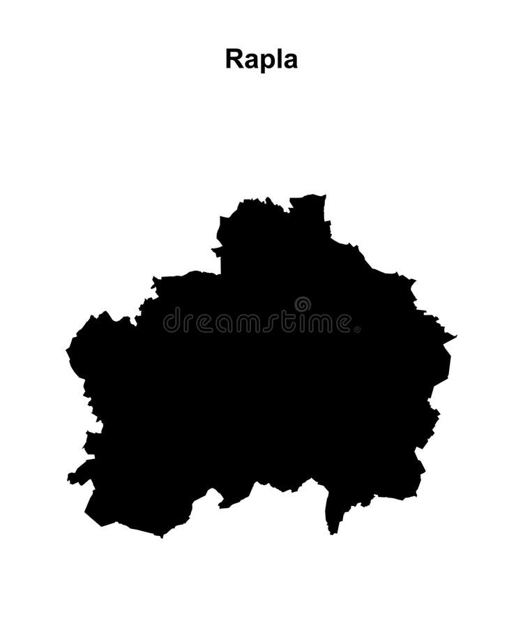 Mapa de esquema de Rapla ilustración del vector. Ilustración de estonia ...