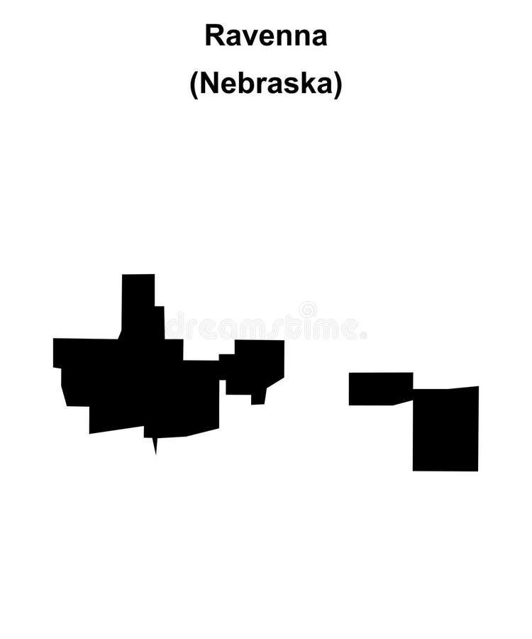 Mapa de esquema de Ravenna ilustración del vector. Ilustración de ...