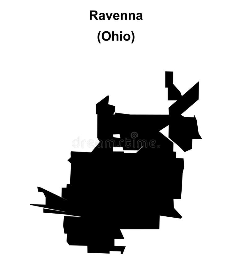 Mapa de esquema de ravenna ilustración del vector. Ilustración de ...