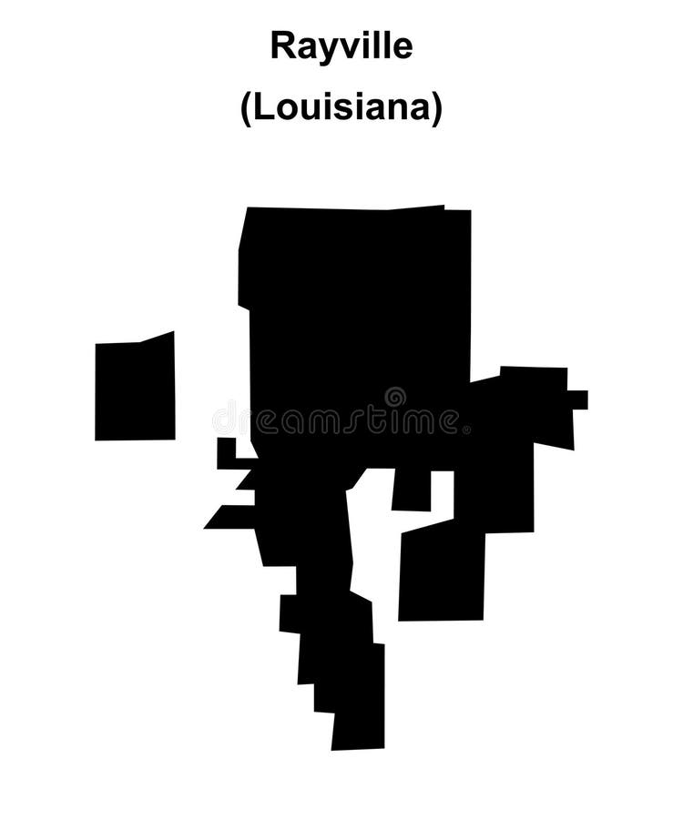 Mapa De Esquema De Rayville Ilustración del Vector - Ilustración de ...