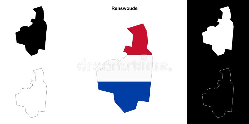 Mapa De Esquema De Renswoude Ilustración del Vector - Ilustración de municipio, contorno: 385793305