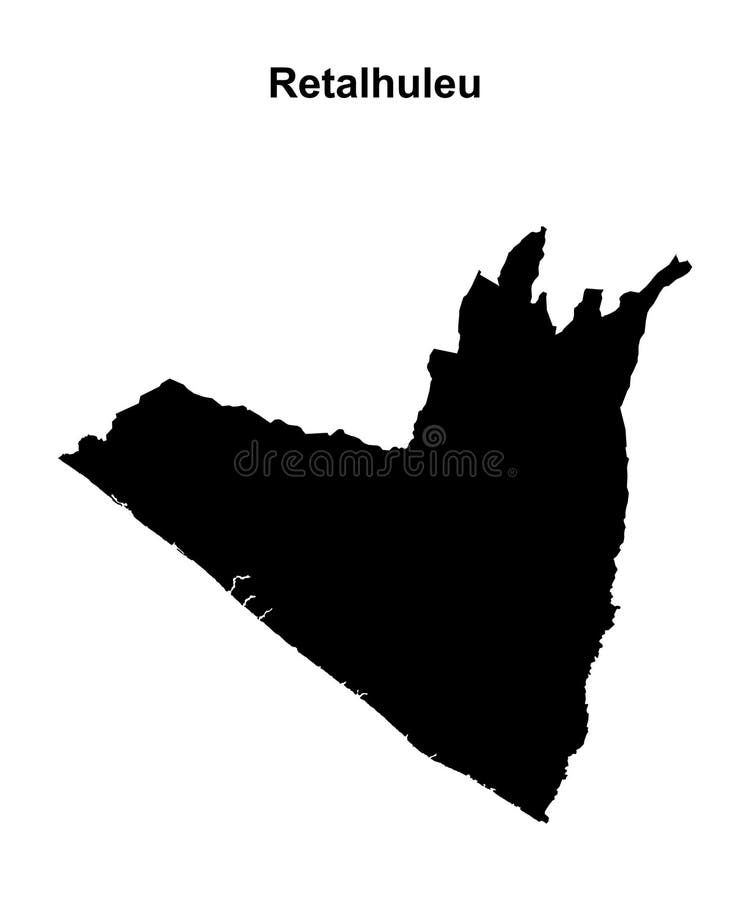 Mapa De Esquema De Retalhuleu Ilustración del Vector - Ilustración de ...