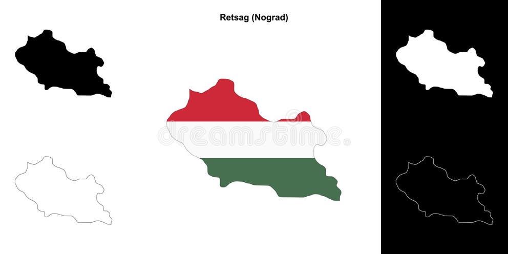 Mapa de esquema de retsag ilustración del vector. Ilustración de blanco ...