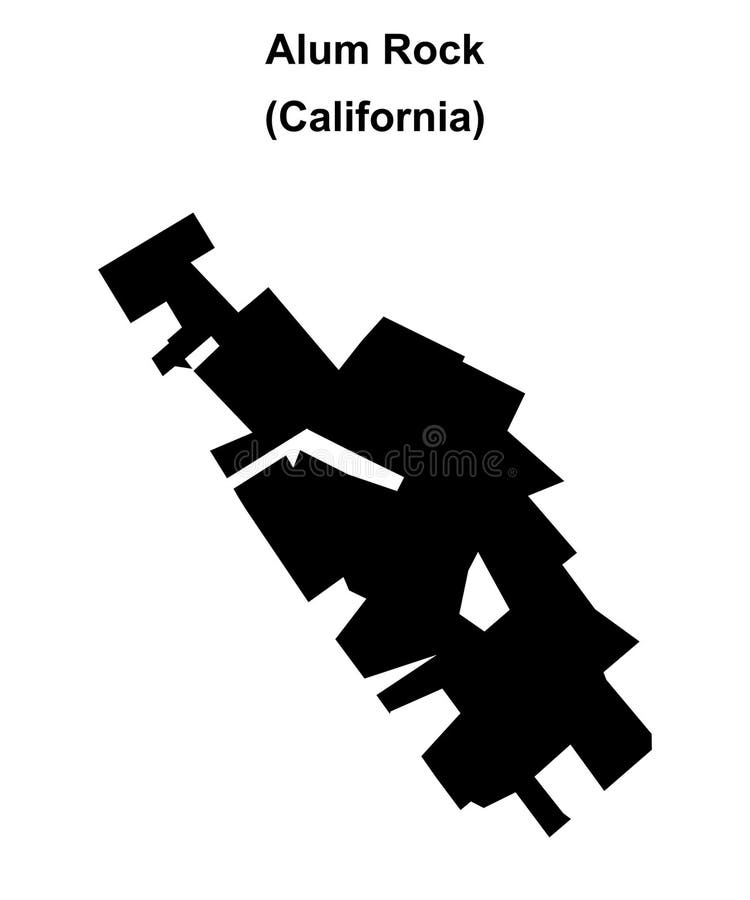 Mapa De Esquema De Roca De Alum Ilustración del Vector - Ilustración de ...
