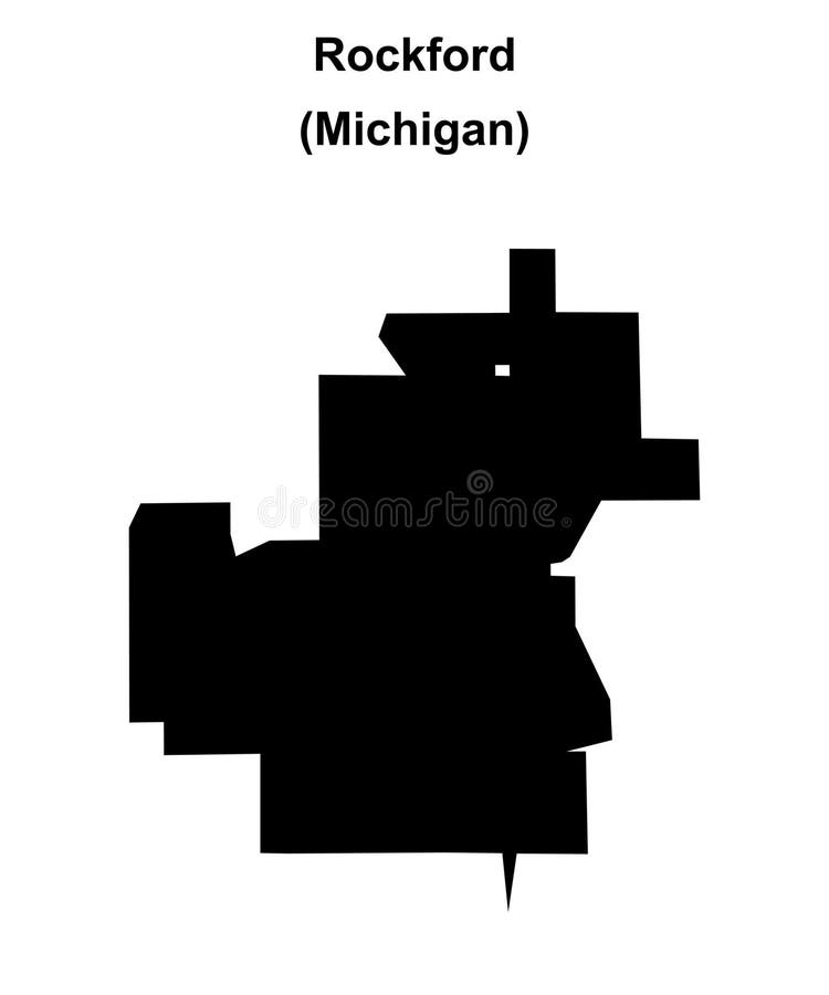 Mapa De Esquema De Rockford Ilustración del Vector - Ilustración de ...