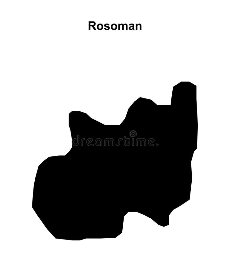 Mapa de esquema de Rosoman ilustración del vector. Ilustración de ...
