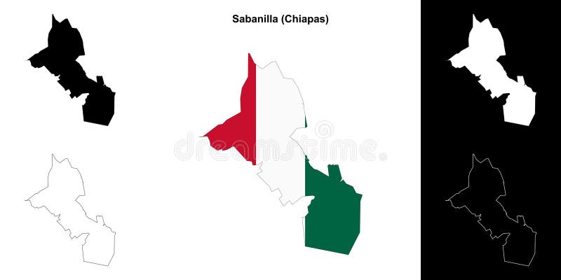 Mapa De Esquema De Sabanilla Ilustración del Vector - Ilustración de ...