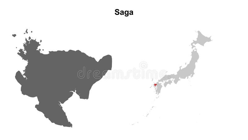 Mapa de esquema de Saga ilustración del vector. Ilustración de vector ...