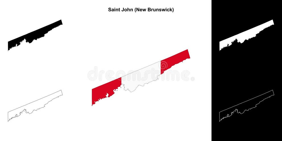 Mapa De Esquema De Saint John Ilustración del Vector - Ilustración de ...