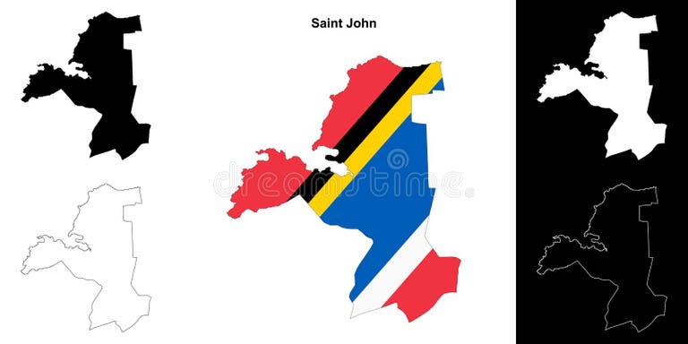 Mapa De Esquema De Saint John Ilustración del Vector - Ilustración de ...