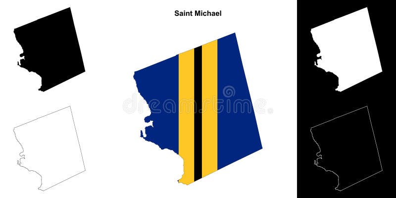 Mapa De Esquema De Saint Michael Stock de ilustración - Ilustración de ...