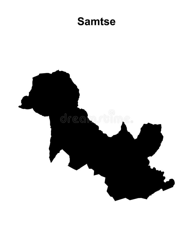 Mapa de esquema de Samtse ilustración del vector. Ilustración de forma - 360328826