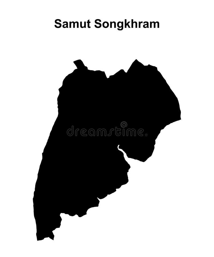 Mapa De Esquema De Samut Songkhram Ilustración del Vector - Ilustración ...