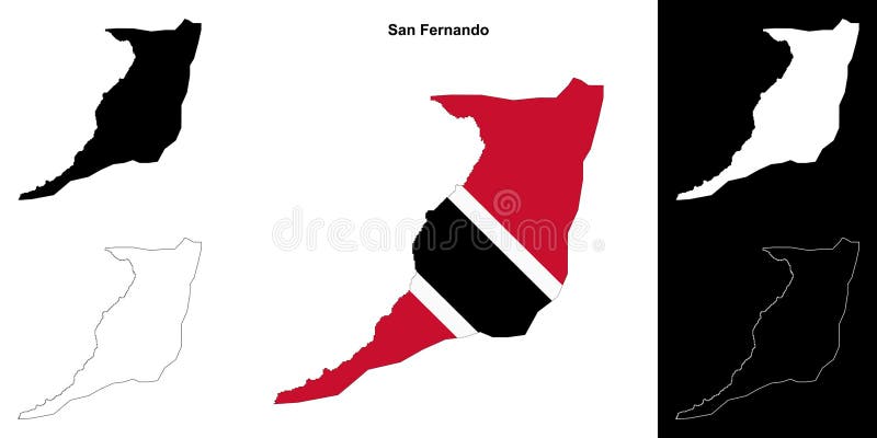 Mapa De Esquema De San Fernando Ilustración del Vector - Ilustración de ...