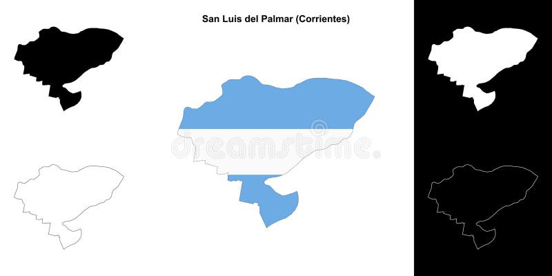 Mapa De Esquema De San Luis Del Palmar Stock de ilustración ...