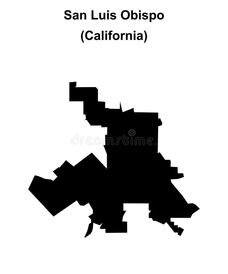 Mapa De Esquema De San Luis Obispo Ilustración del Vector - Ilustración ...