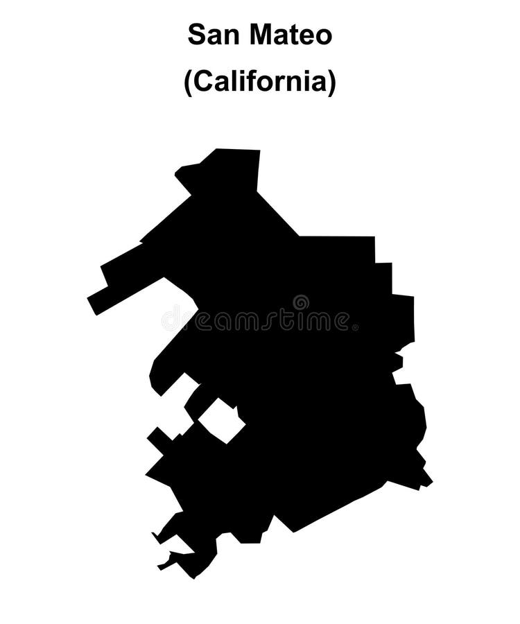 Mapa De Esquema De San Mateo Ilustración del Vector - Ilustración de ...