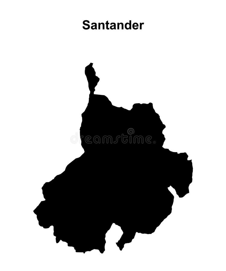 Mapa De Esquema De Santander Ilustración del Vector - Ilustración de ...