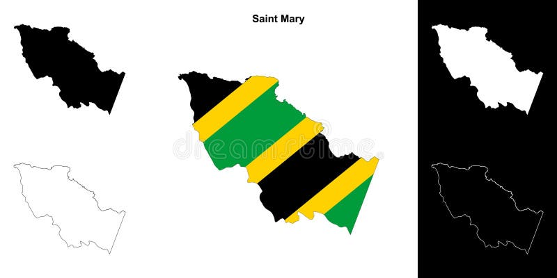 Mapa de esquema de santo ilustración del vector. Ilustración de santo ...