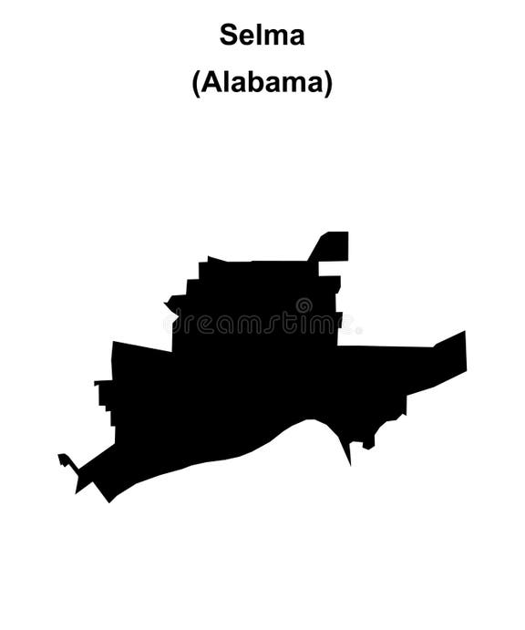 Mapa de esquema de selma ilustración del vector. Ilustración de blanco ...