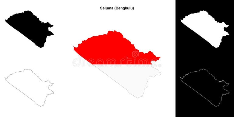 Mapa de esquema de seluma ilustración del vector. Ilustración de ...