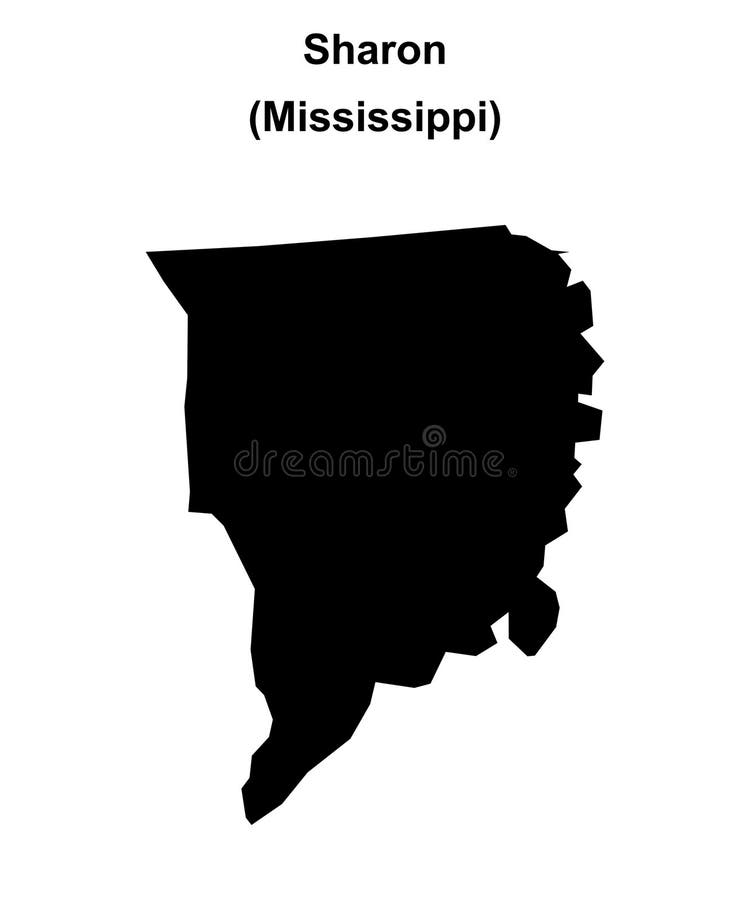 Mapa de esquema de Sharon ilustración del vector. Ilustración de vector ...