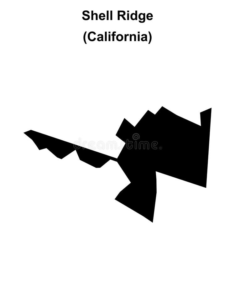 Mapa De Esquema De Shell Ridge Ilustración del Vector - Ilustración de ...