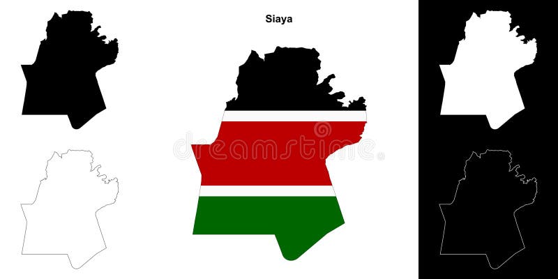 Mapa de esquema de siaya ilustración del vector. Ilustración de ...