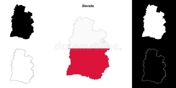 Mapa de esquema de sieradz ilustración del vector. Ilustración de ...