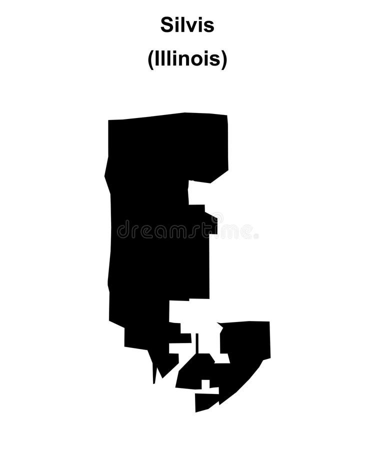 Mapa de esquema de Silvis ilustración del vector. Ilustración de ...