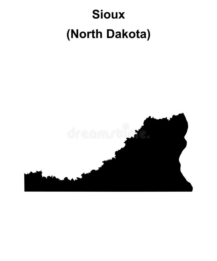Mapa de esquema de Sioux ilustración del vector. Ilustración de ...