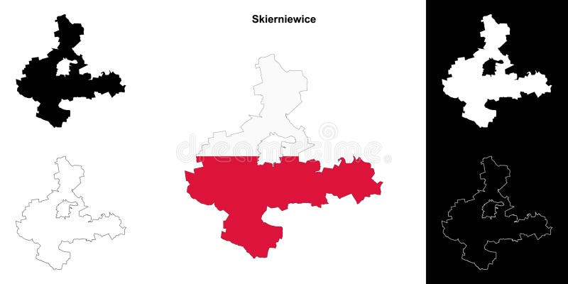 Mapa De Esquema De Skierniewice Ilustración del Vector - Ilustración de ...