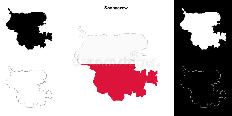 Mapa De Esquema De Sochaczew Ilustración del Vector - Ilustración de ...