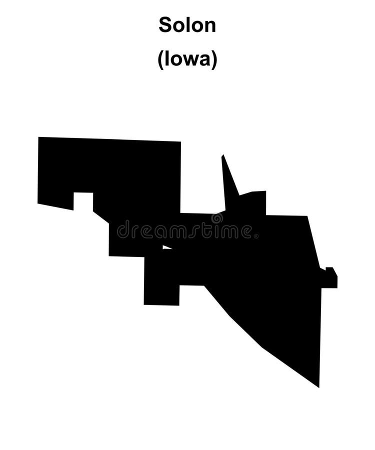 Mapa de esquema de Solon ilustración del vector. Ilustración de vector ...