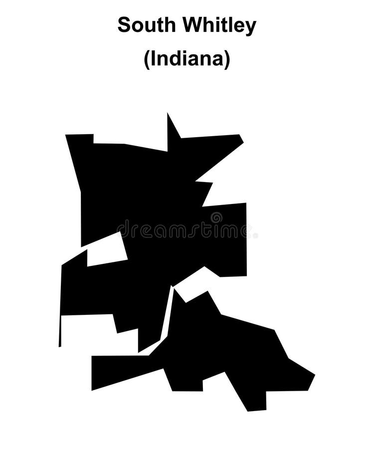 Mapa De Esquema De South Whitley Ilustración del Vector - Ilustración ...