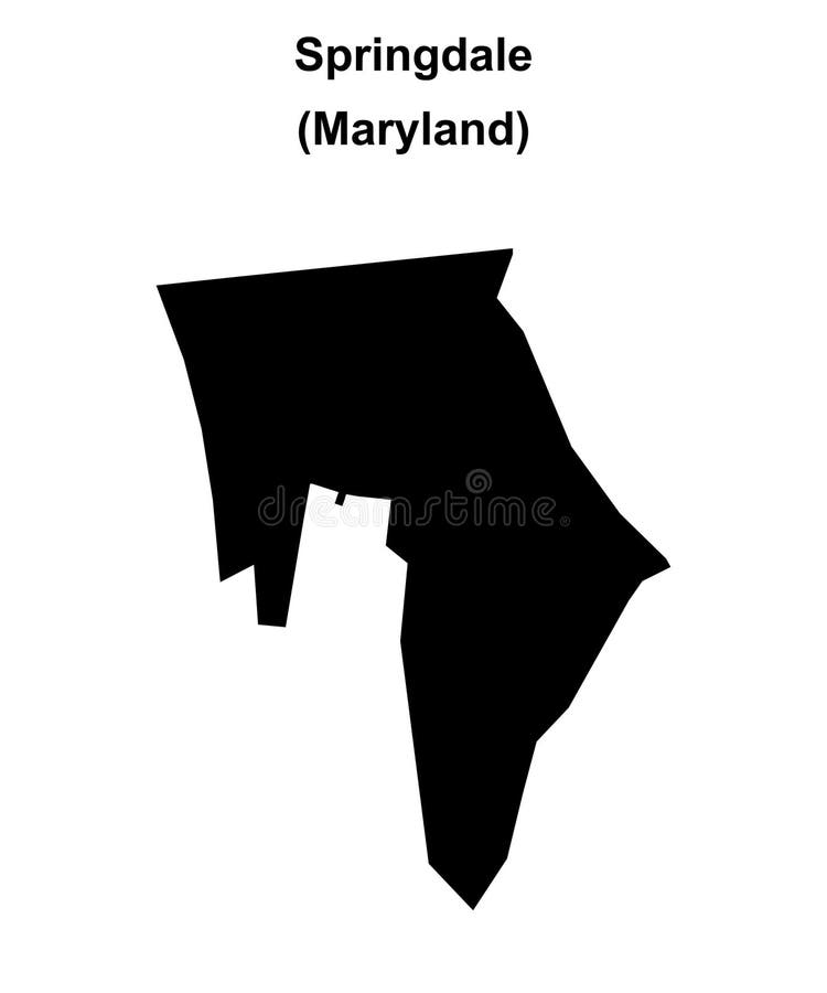 Mapa De Esquema De Springdale Stock de ilustración - Ilustración de ...