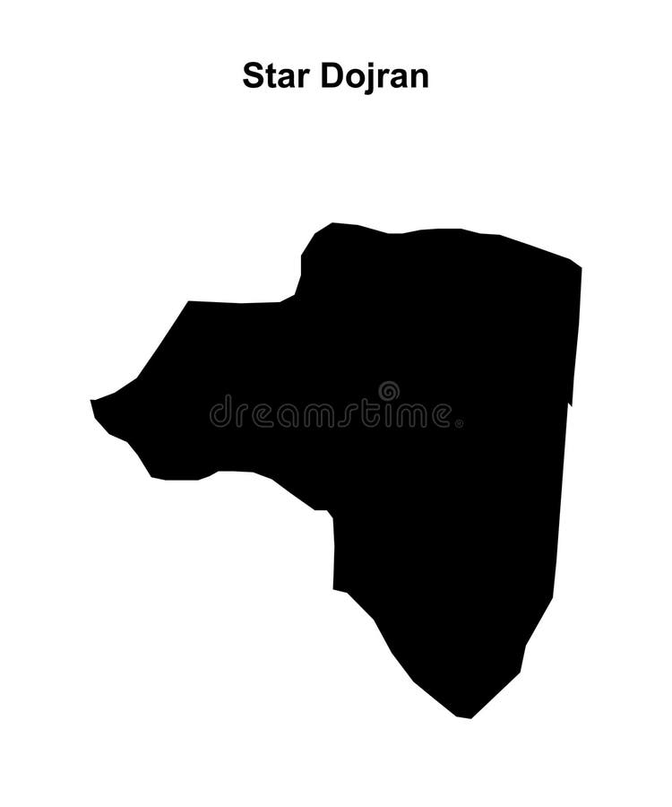 Mapa De Esquema De Star Dojran Ilustración del Vector - Ilustración de ...