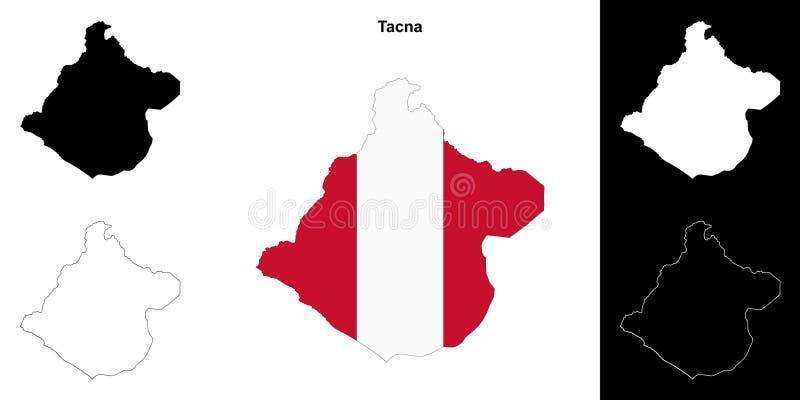 Mapa de esquema de tacna ilustración del vector. Ilustración de icono ...