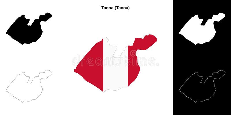 Mapa de esquema de Tacna ilustración del vector. Ilustración de modelo ...