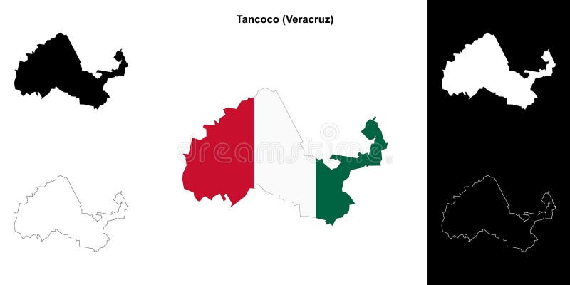 Mapa de esquema de Tancoco ilustración del vector. Ilustración de ...