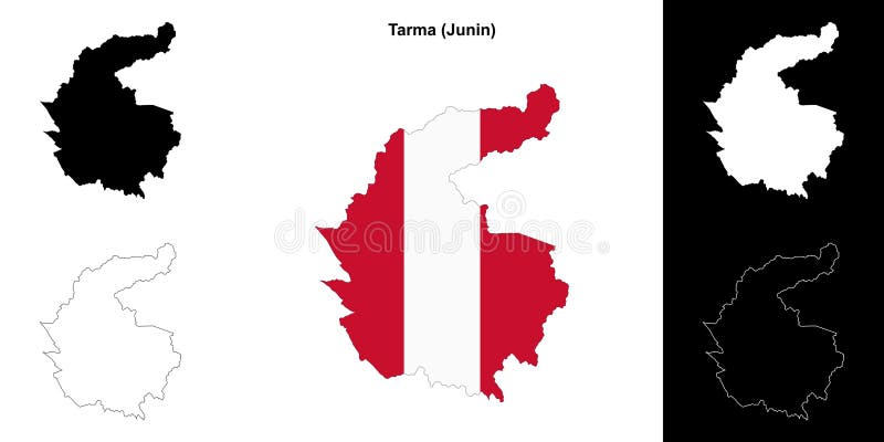 Mapa de esquema de Tarma ilustración del vector. Ilustración de aislado ...