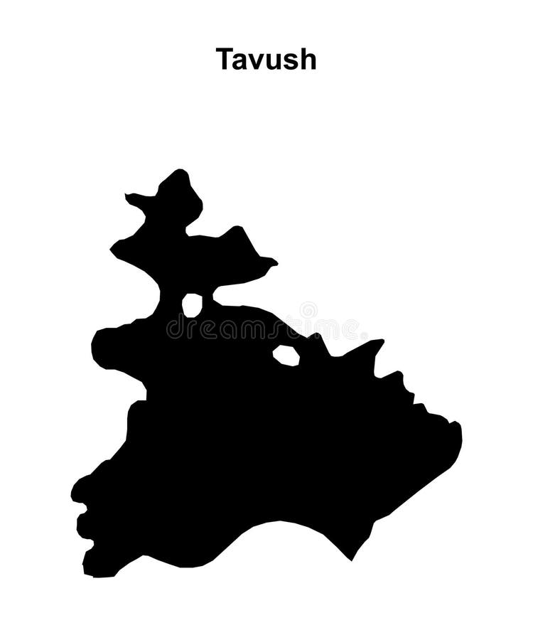 Mapa de esquema de Tavush ilustración del vector. Ilustración de blanco ...